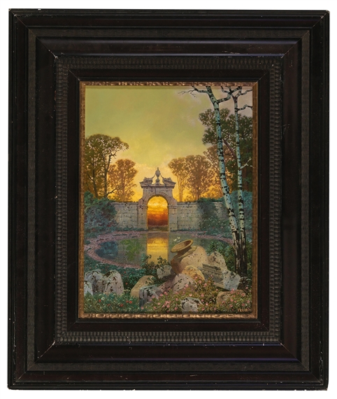 Ferdinand Knab | Ruins in the evening light | MutualArt