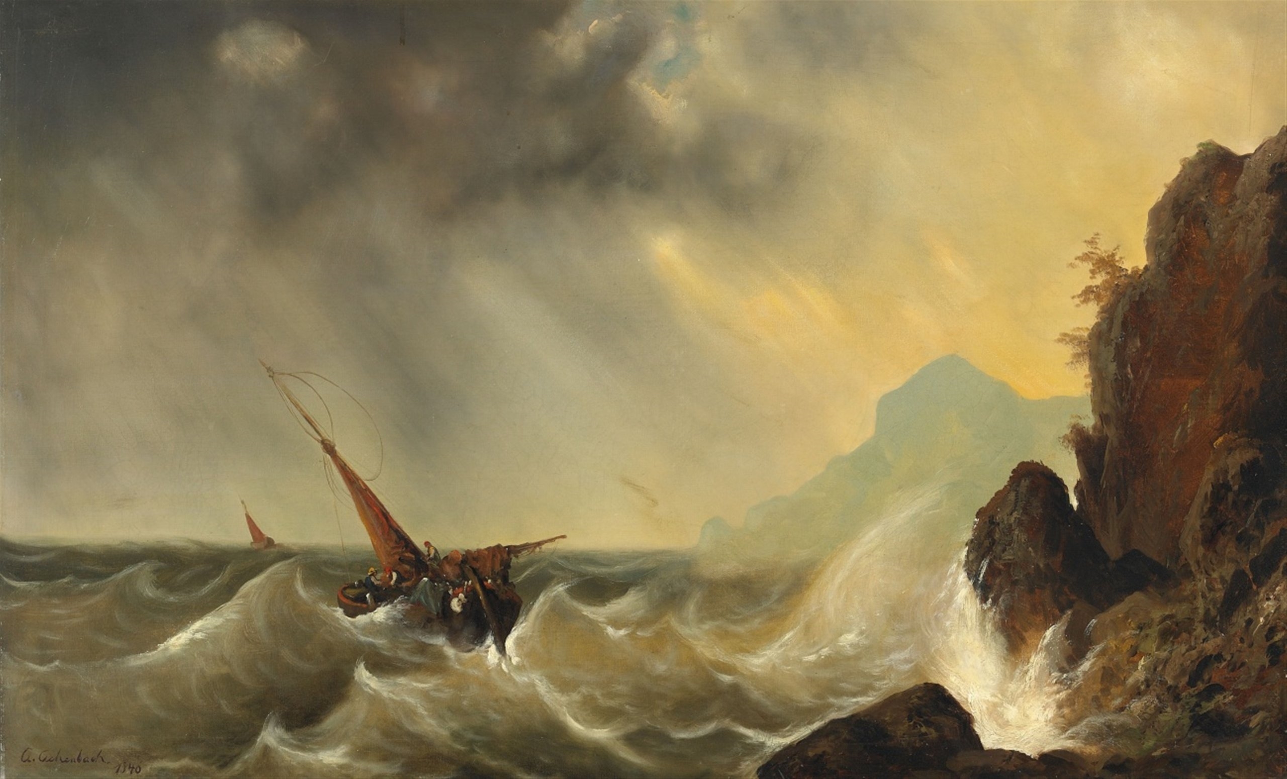 Andreas Achenbach | A Dutch Coastal Landscape | MutualArt