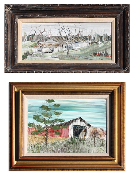 Ted Fuller | 2 works, Parke County Covered Bridge; Cattle Barn | MutualArt