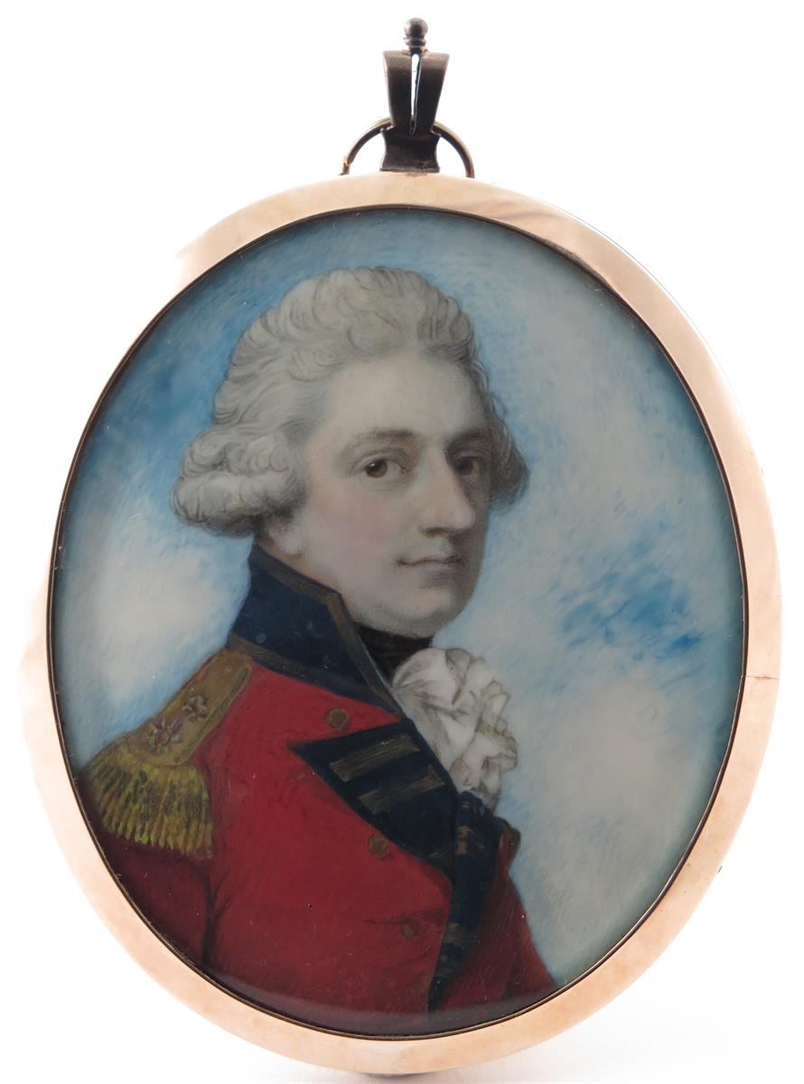 Richard Cosway | Portrait Miniature of an Officer of the 1st Royal ...