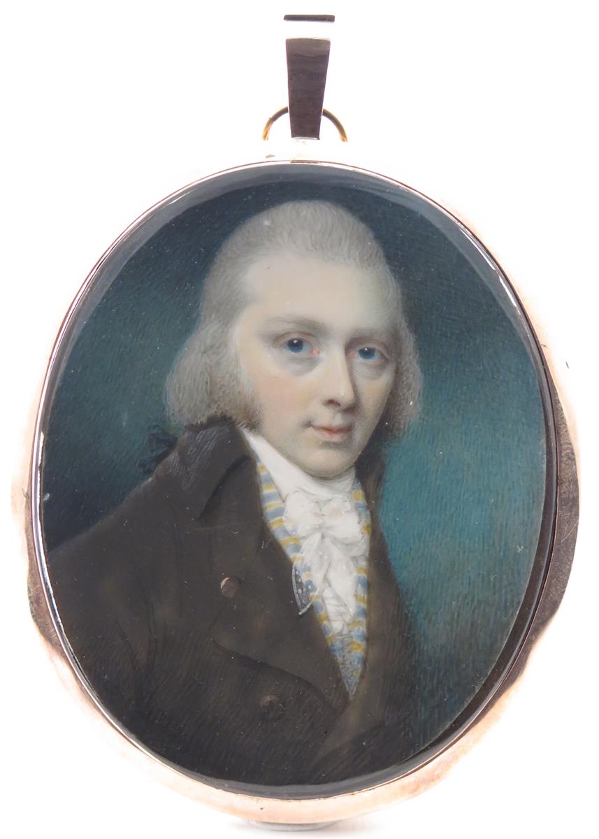 George Place | Portrait Miniature of a Gentleman Head and Shoulders in ...