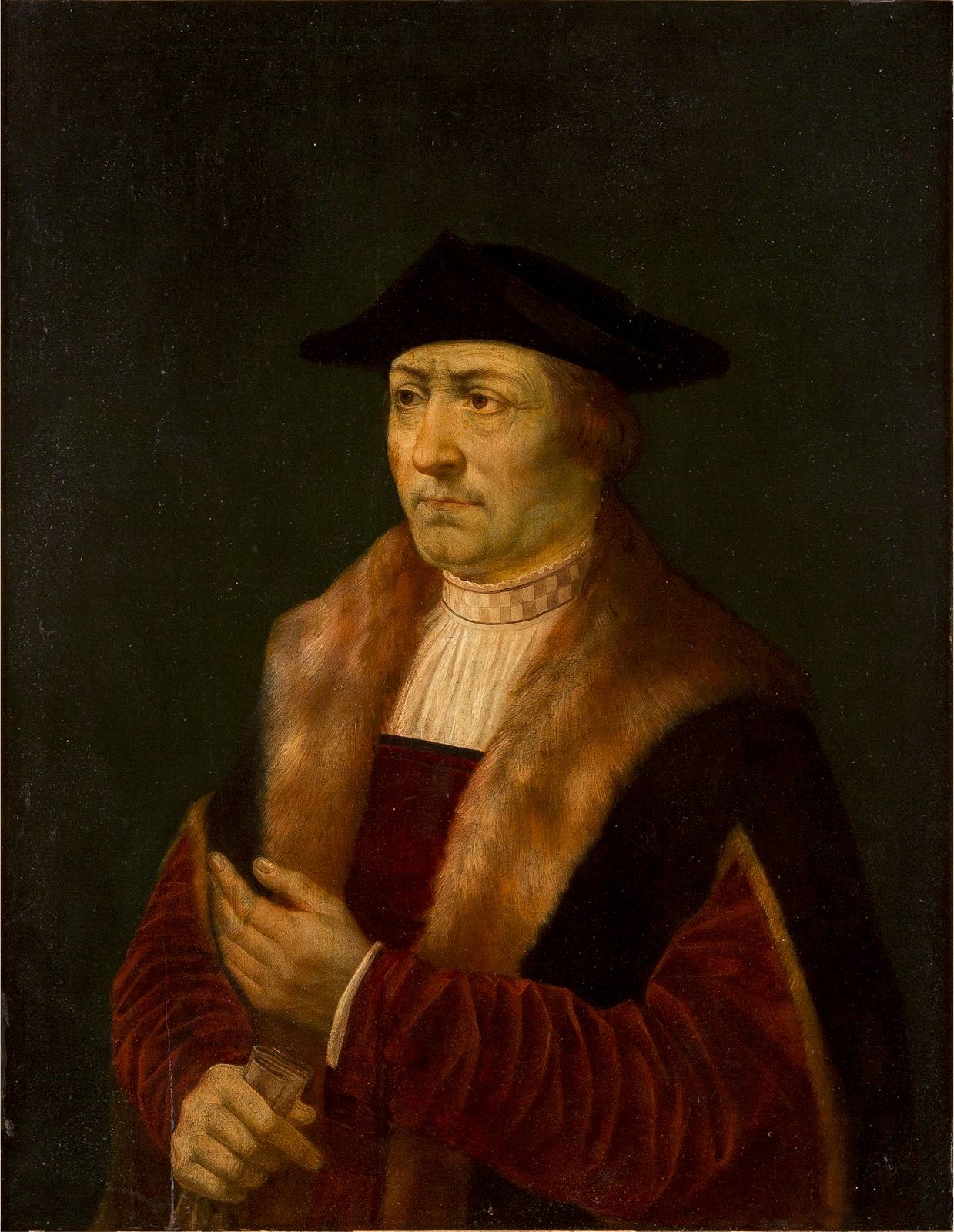 Barthel Bruyn the Elder | PORTRAIT OF A MAN WITH FUR COLLAR | MutualArt