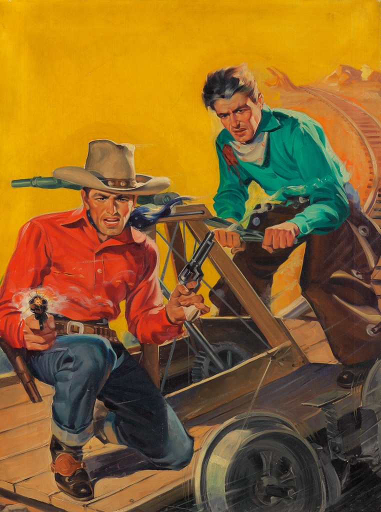 Sam Cherry | Bar Fight, New Western magazine, pulp cover (1947) | MutualArt