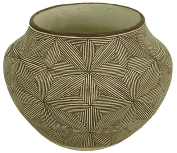 Lucy M. Lewis - Acoma Wedding Vase with Bird Image...