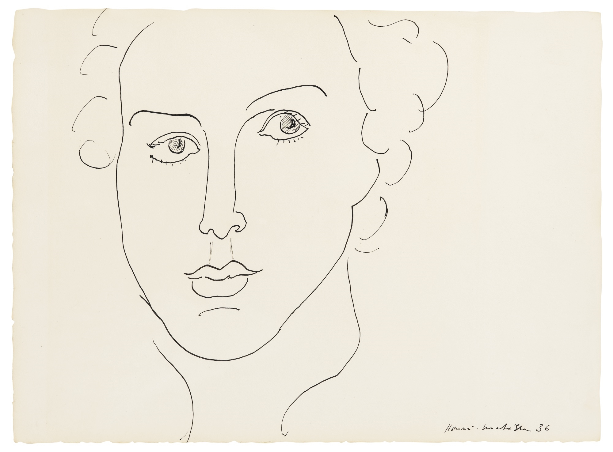 Henri Matisse | Portrait de femme avec un collier (1937) | MutualArt