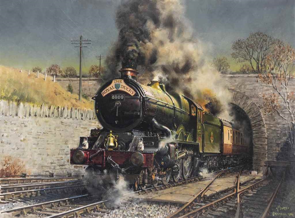 Terence Cuneo | The Royal Duchy: King George V storms up the grade out ...