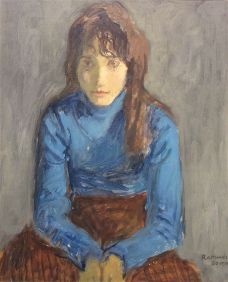 Raphael Soyer | Portrait of a Girl | MutualArt