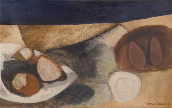 Derrick Greaves | FRUIT ON A TABLE (1959) | MutualArt