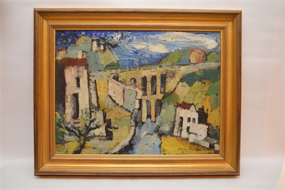 Gonzalo Sebastian de Erice | town scene | MutualArt
