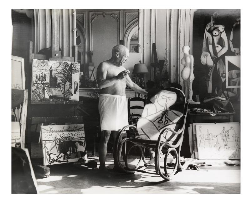 André Villers | Depicting Pablo Picasso in the 1950's holding a gun ...