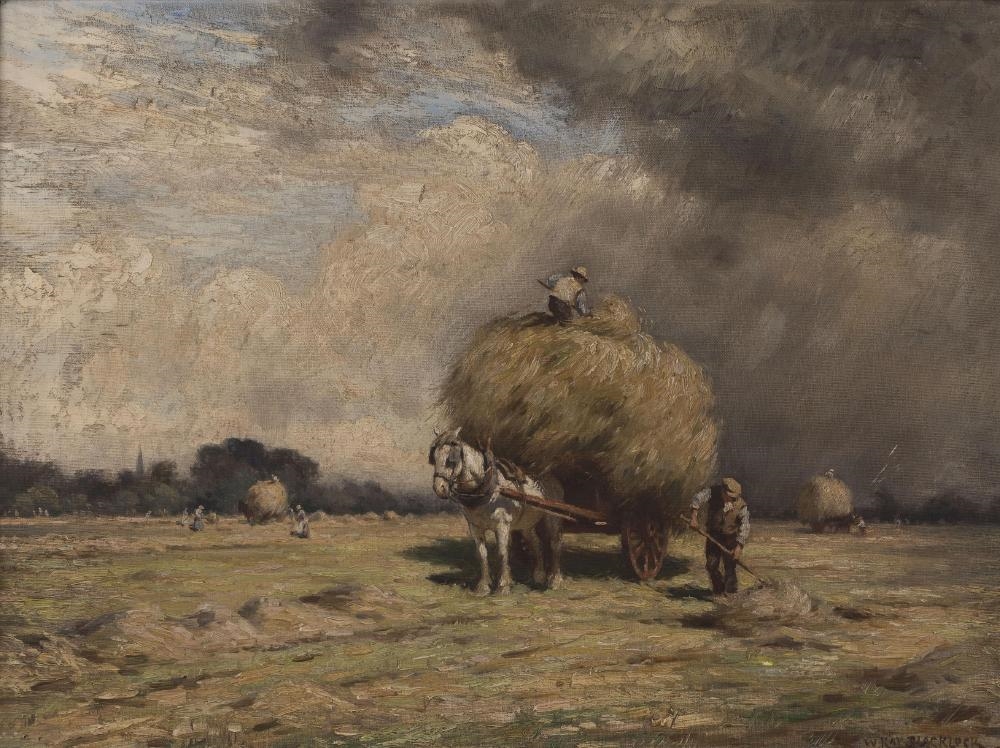 William Kay Blacklock | Landscape with a shepherdess and sheep in the ...