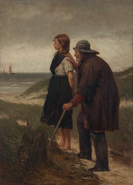 Henri Bource | Le vieux contemplateur/La Panne (1878) | MutualArt