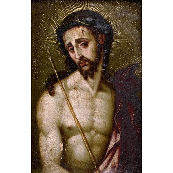 Spanish School, 16th Century | Christ with Reed Scepter and Crown of ...