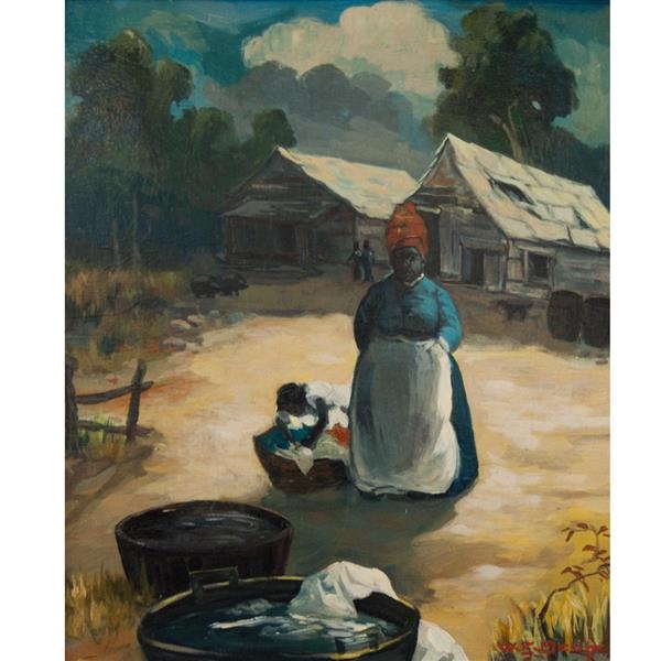 William Edouard Scott | Wash Day, Alabama (Circa 1930) | MutualArt