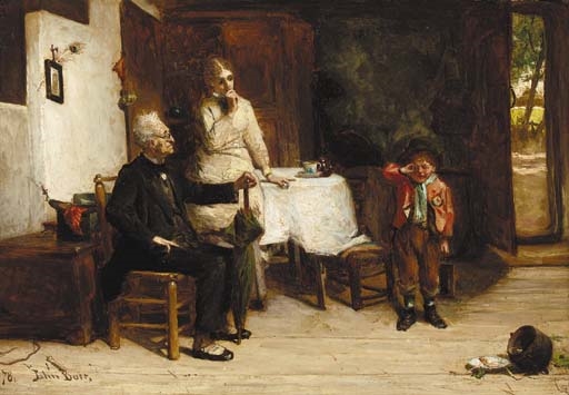 John Burr | The schoolmaster's visit (1878) | MutualArt