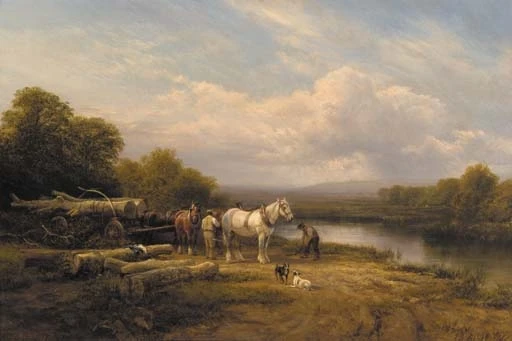 George Cole | Loading the timber (1881) | MutualArt