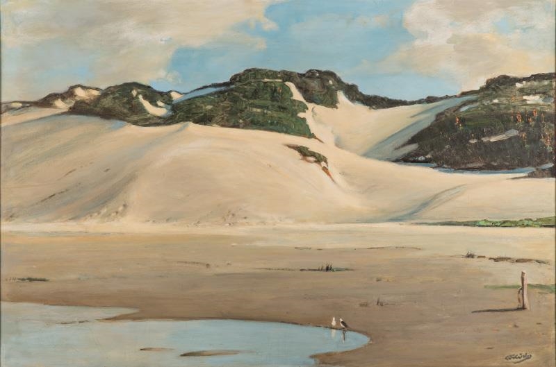 Walter Gilbert Wiles | Winding Roadway with Figure and Gum Trees ...