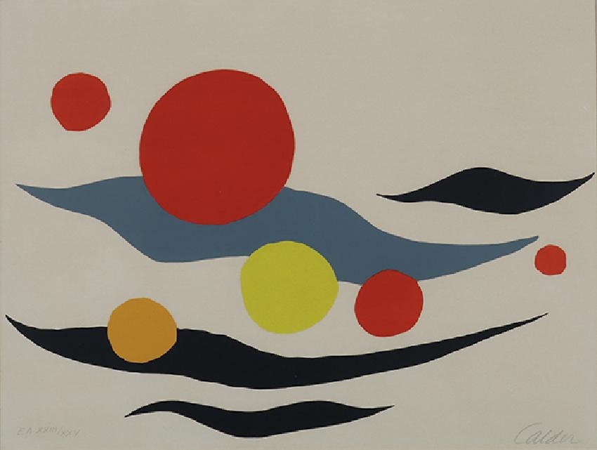 Alexander Calder | Composition with Clouds and Spheres | MutualArt