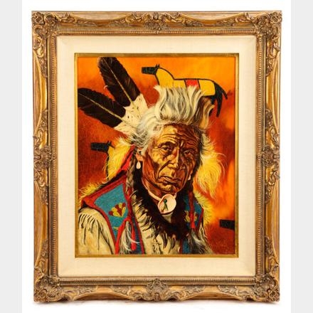 Thomas E. Mails | Chief with Standing Hair | MutualArt