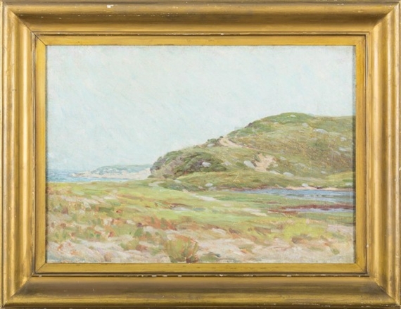 Edward Barnard | SHORE SCENE WITH GRASSY DUNES | MutualArt