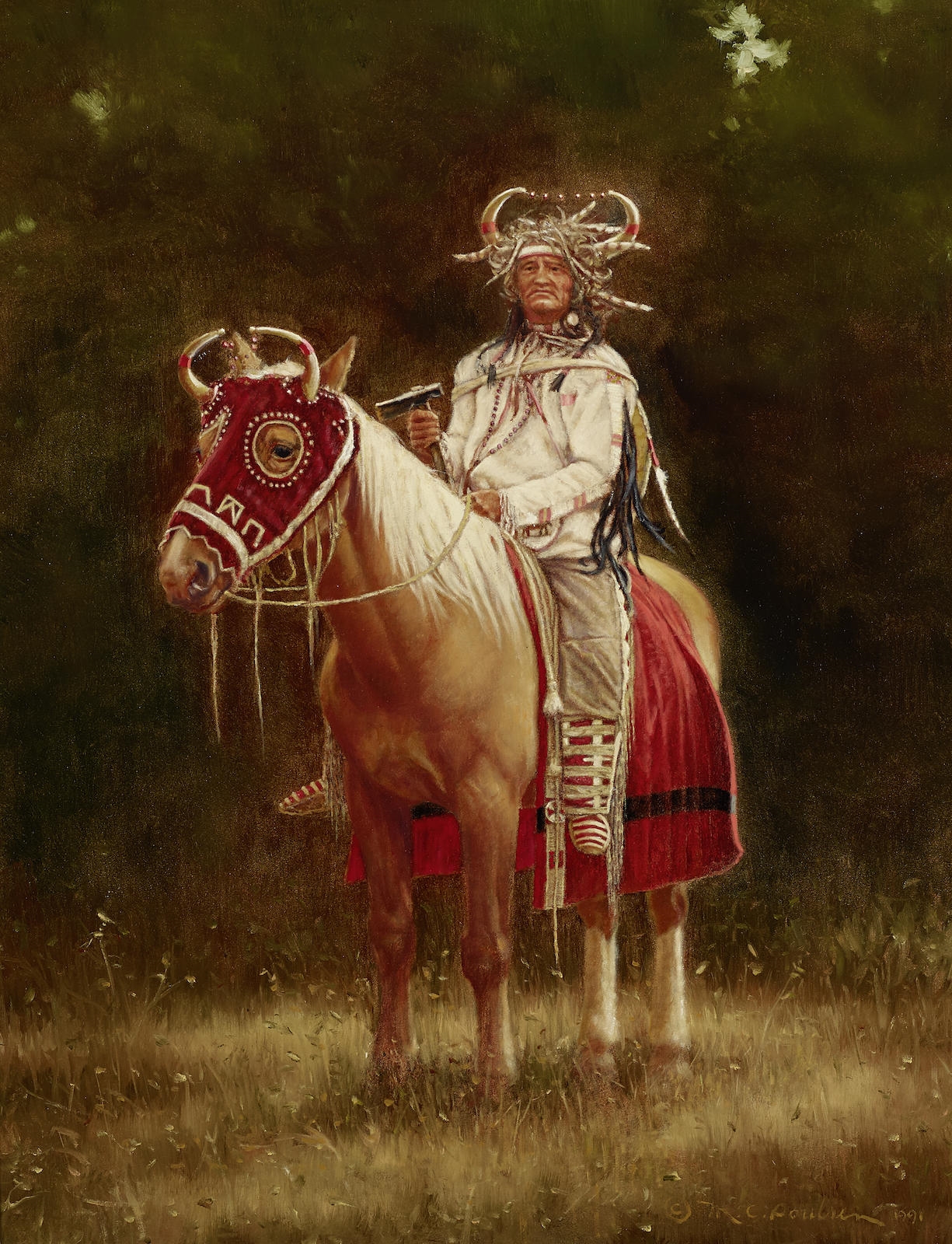 Michael Charles Poulsen | Flathead Medicine Man (1991) | MutualArt