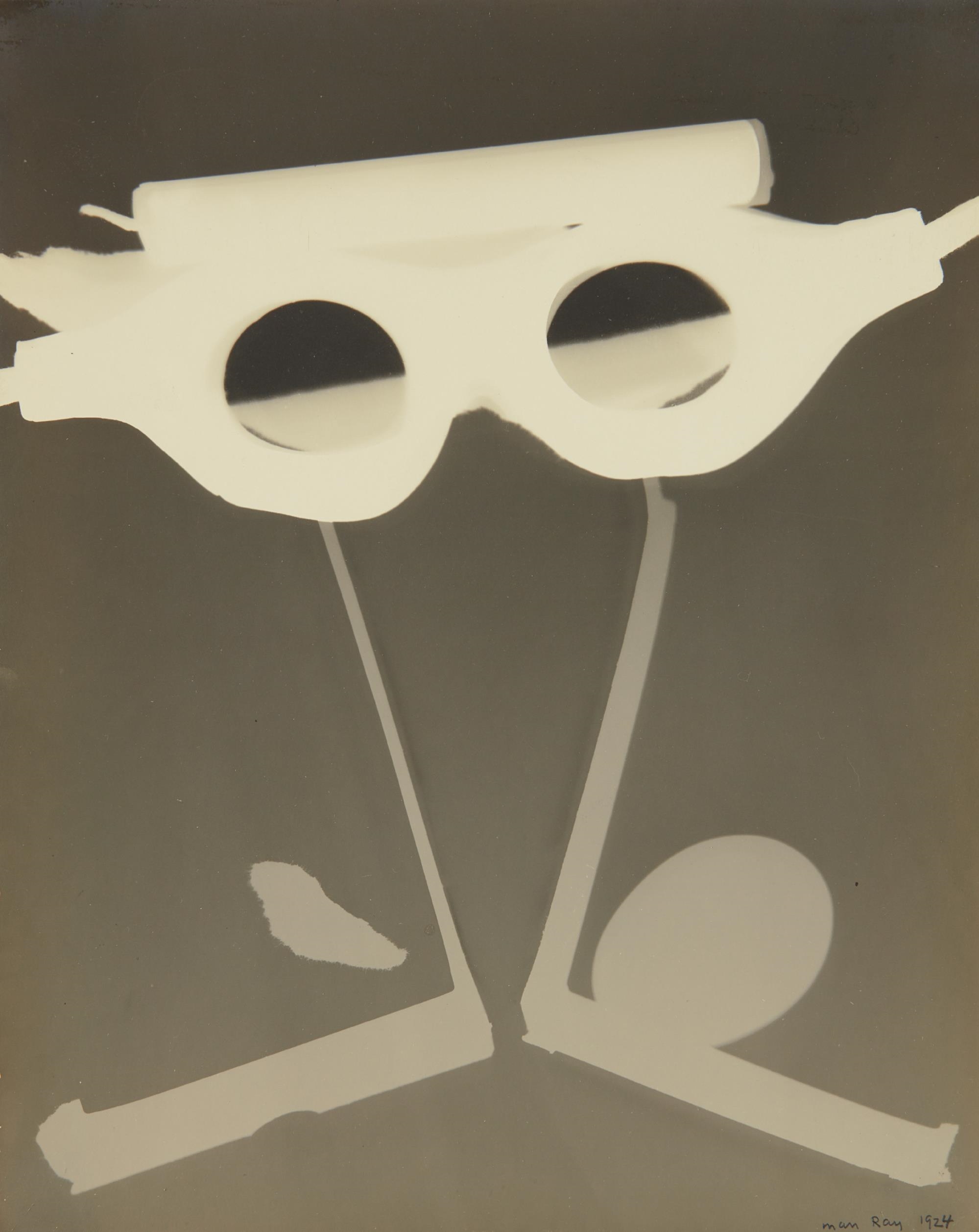 Man Ray | Rayograph with Goggles, Egg and Candle (1924) | MutualArt