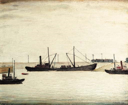 Laurence Stephen Lowry | Lowestoft Harbour (1947) | MutualArt