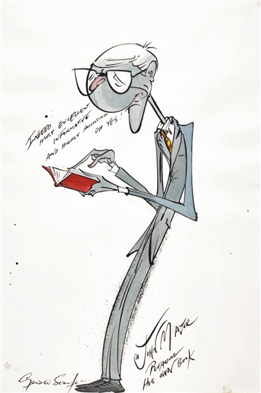 Gerald Scarfe | John Major Reading his Own Book | MutualArt