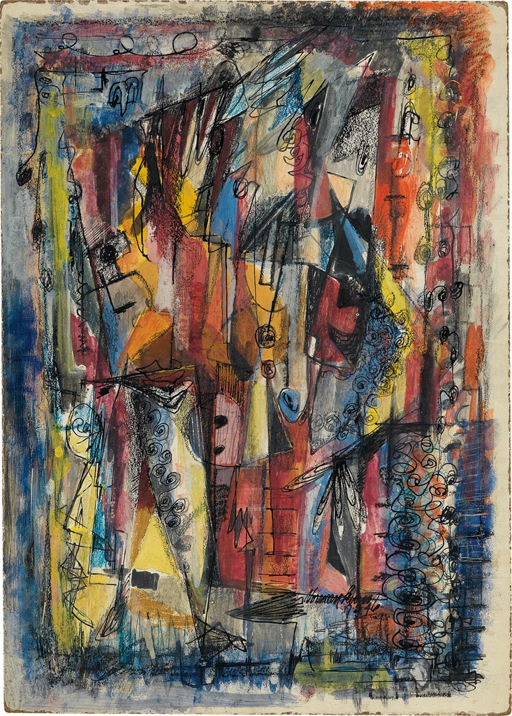 Norman Lewis | Untitled (Abstract Composition) (1947) | MutualArt