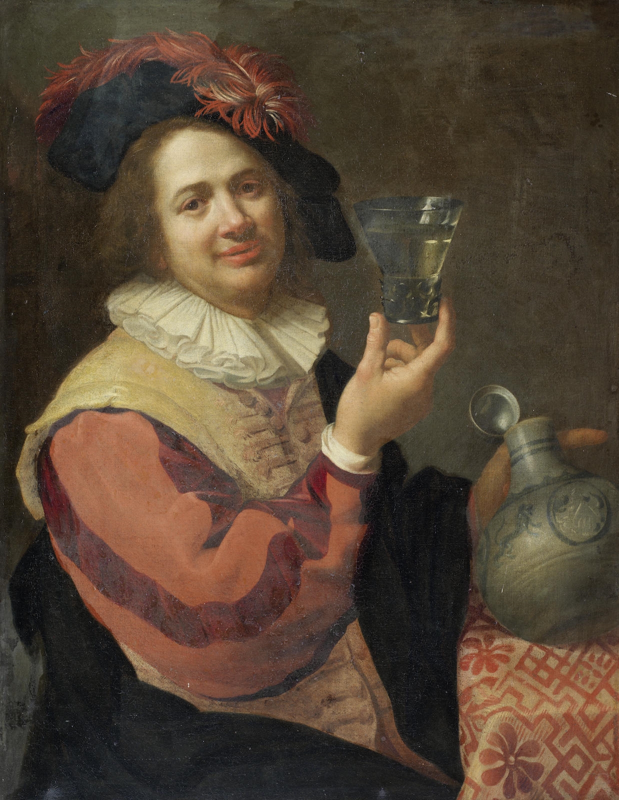 Dutch School, 16th Century | A Young Man Holding a Roemer | MutualArt