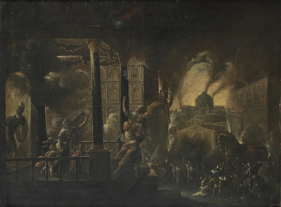 Didier Barra | The Fall of Troy with Aeneas Carrying Anchises from the ...