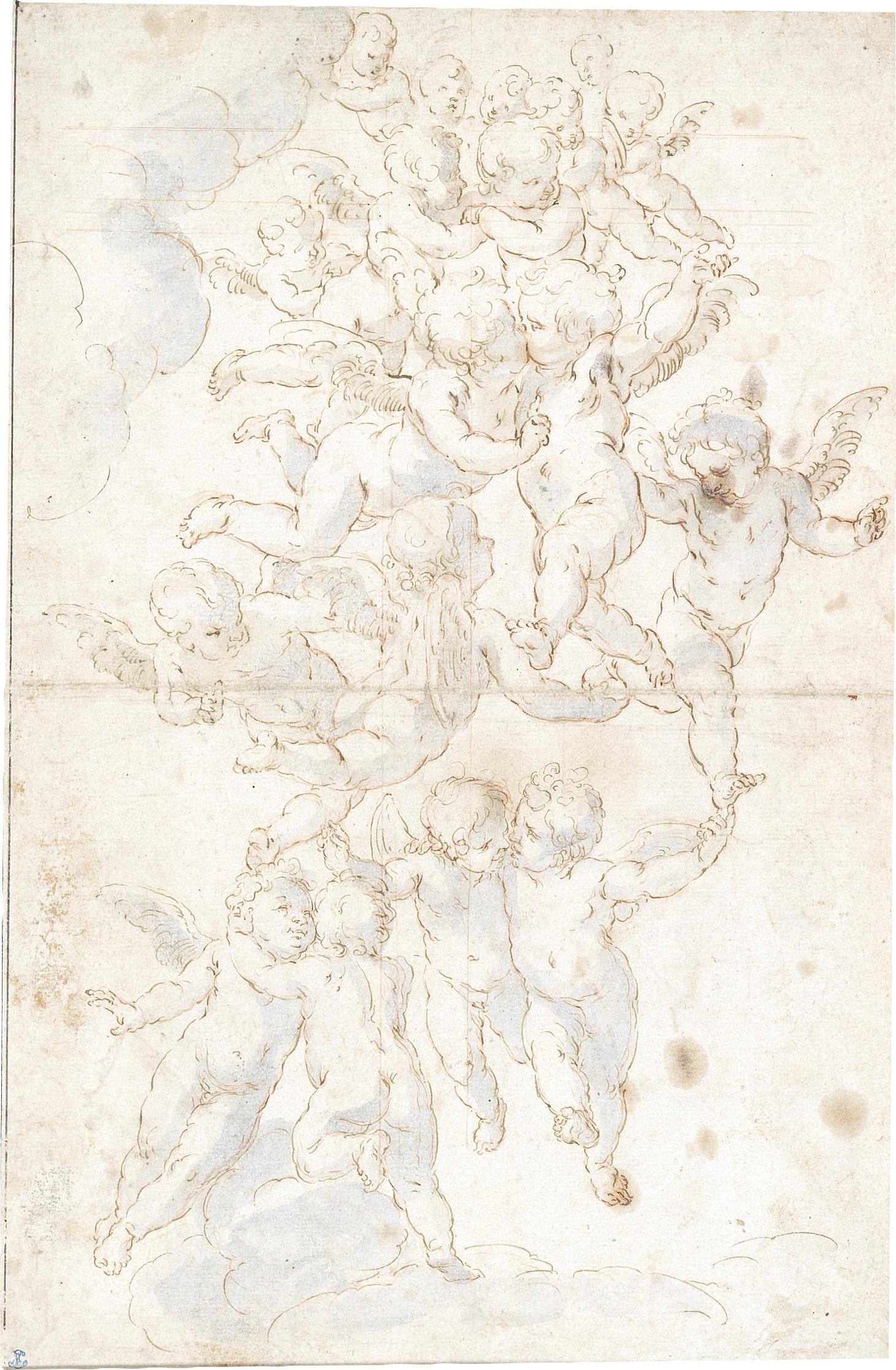 Guido Reni | Flying putti in the clouds | MutualArt