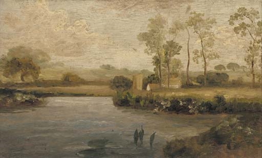 Thomas Churchyard | An extensive river landscape | MutualArt