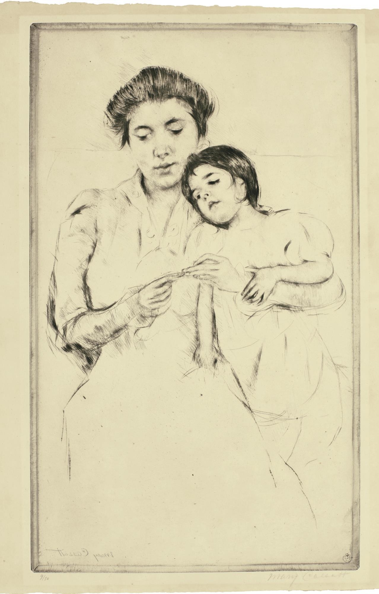 Mary Cassatt | The Crocheting Lesson (1902) | MutualArt