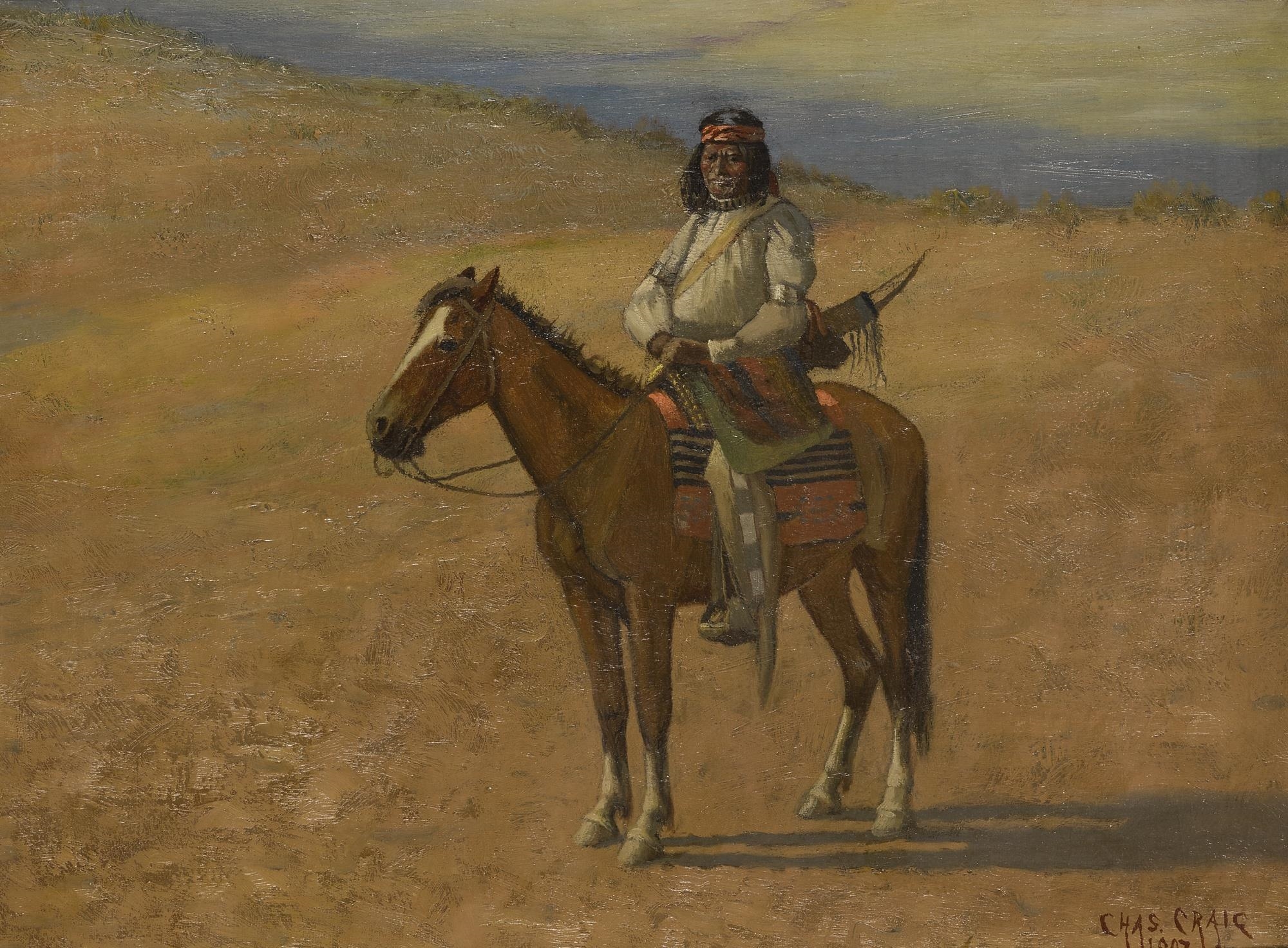 Charles Craig | Indian on Horseback | MutualArt