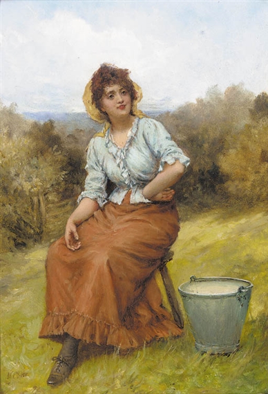 William Oliver Jr. | The milkmaid | MutualArt