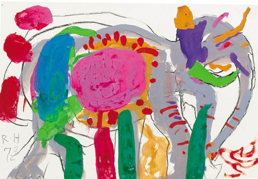 Roger Hilton | Artist and Model (1973) | MutualArt