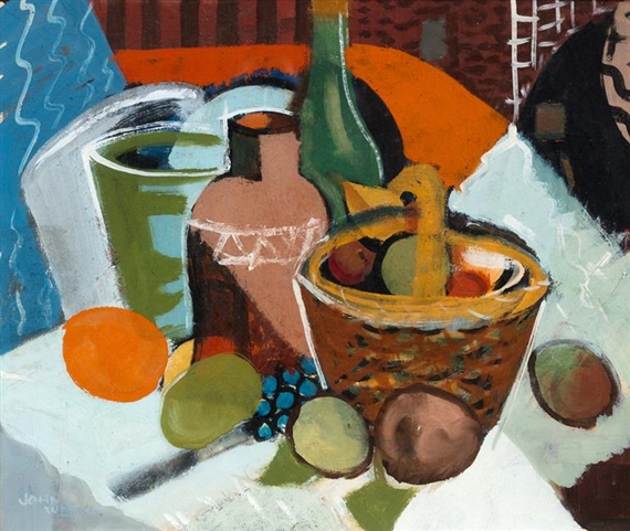 John Weeks | Still Life with Basket of Fruit | MutualArt