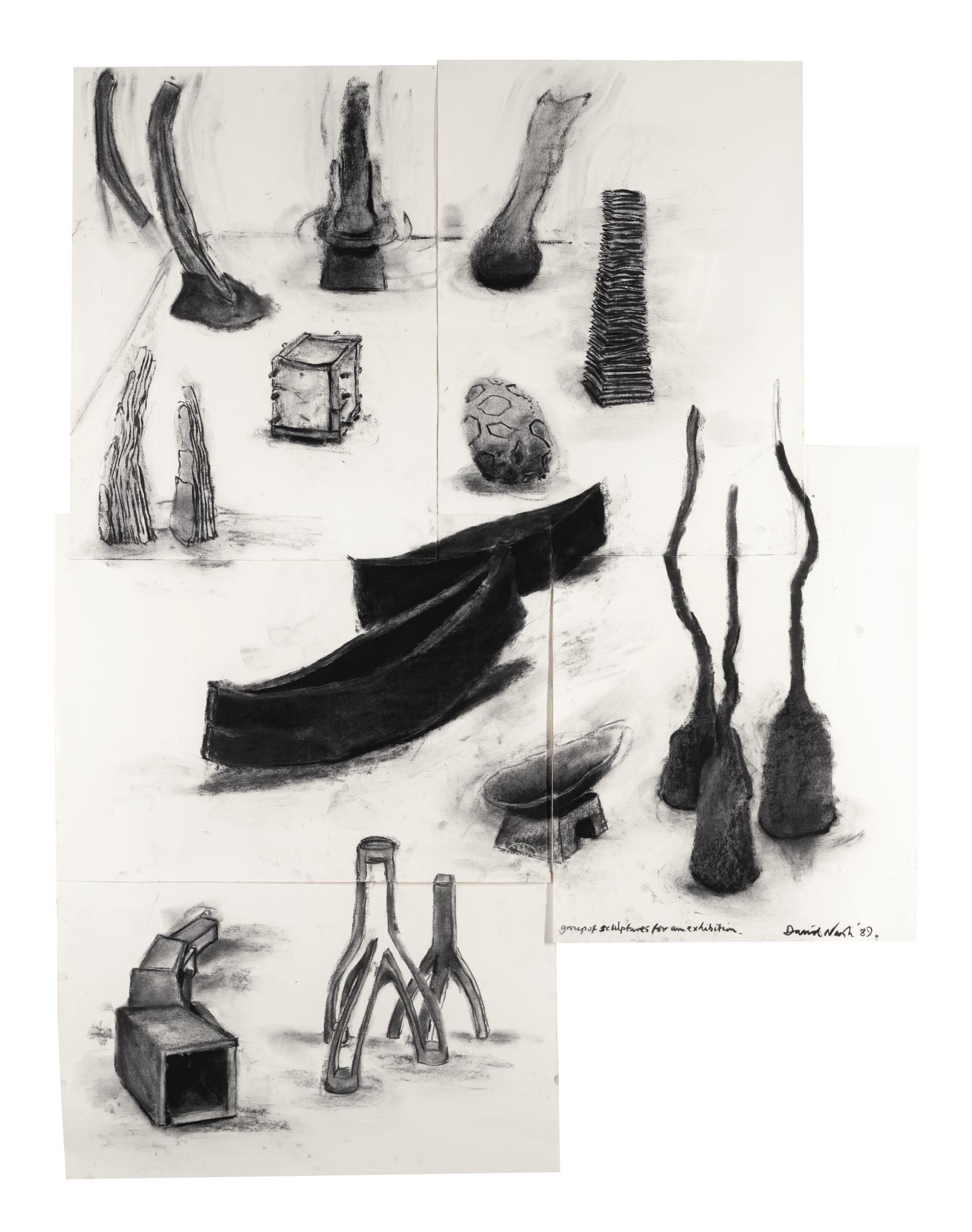 David Nash | Group of sculptures for an exhibition (1989) | MutualArt