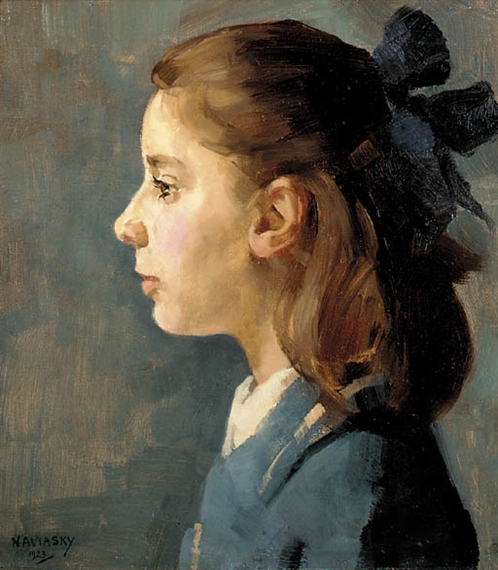 Philip Naviasky | Portrait of a Young Girl (1923) | MutualArt