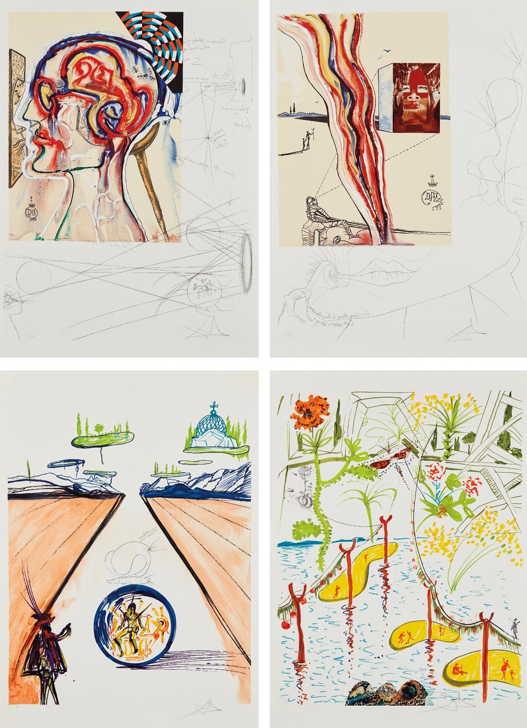 Salvador Dalí | Imaginations and Objects of the Future: four plates ...
