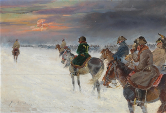 Jerzy Kossak | The Battle at the Pyramids. Napoleon in the valley of ...