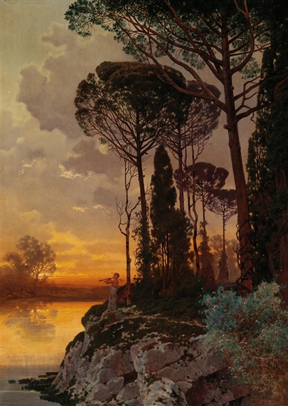Ferdinand Knab | Sunset (1898) | MutualArt