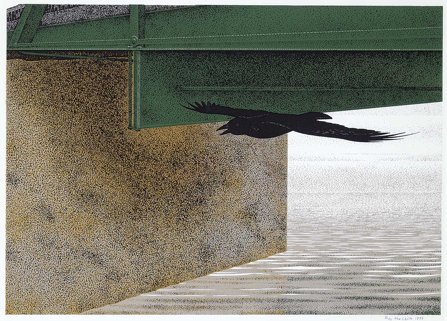 Alex Colville | Artist and Blue Jay (1993) | MutualArt