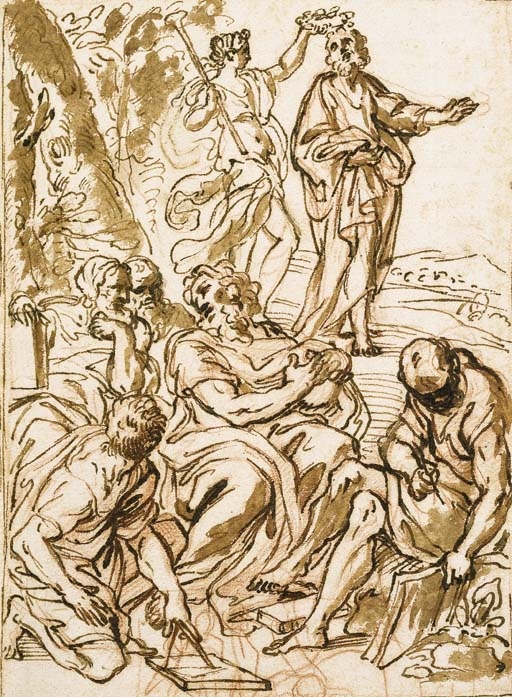 Carlo Maratta | Fame Crowning Plato's Timaeus | MutualArt