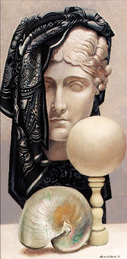 Martin Battersby | Still Life with Marble Bust and Shell (1979) | MutualArt