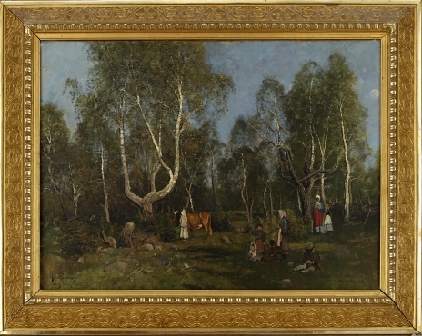 Johan Kindborg | Sommarlandskap i Hässelby (1886) | MutualArt