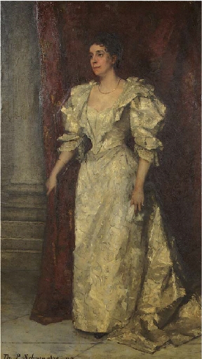 Thérèse Schwartze | A portrait of Christine Auguste Mayer-Leiden (1893 ...