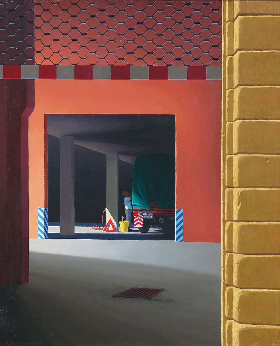 Jeffrey Smart | Third Study for the Construction Fence (1978) | MutualArt