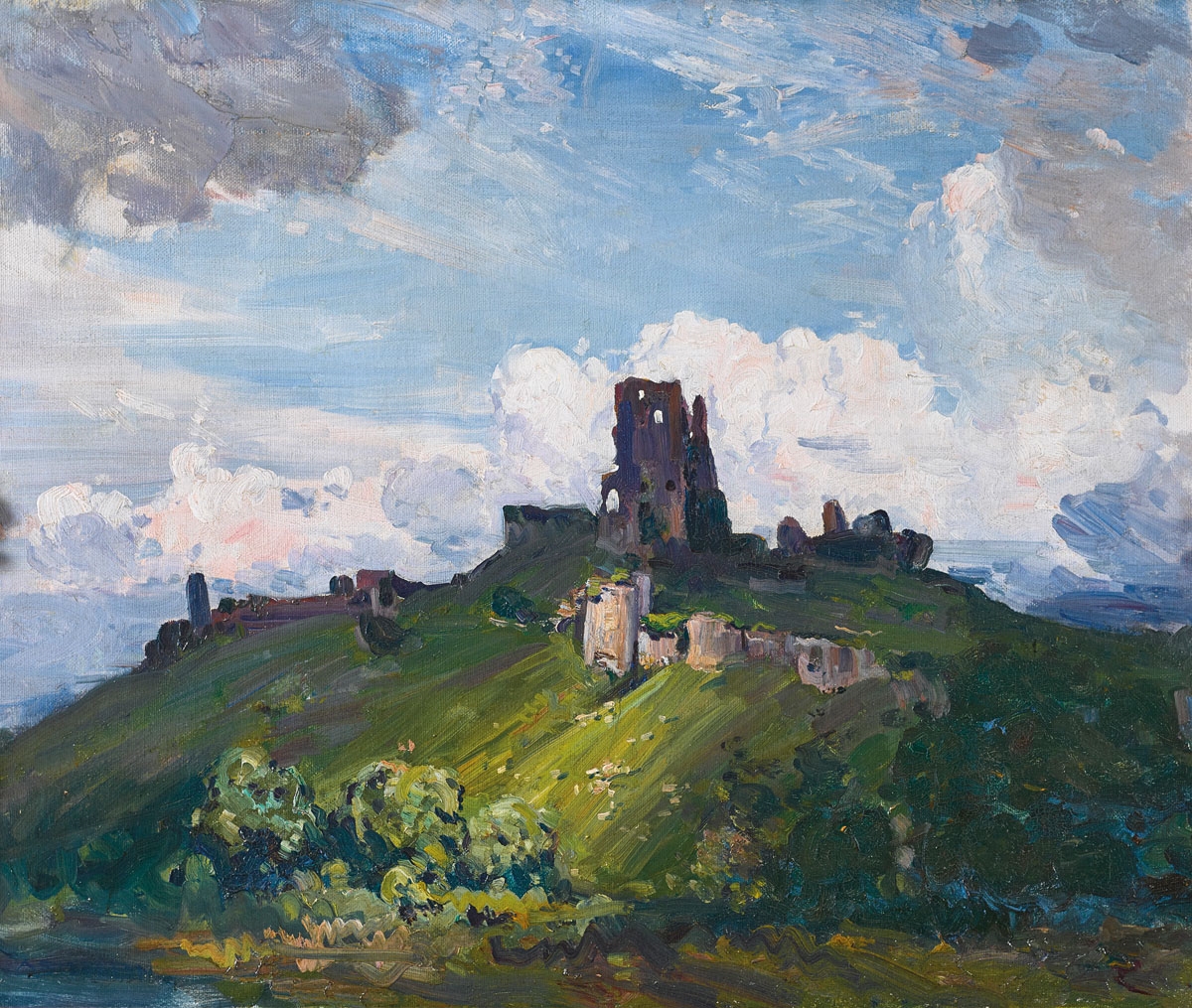 Arthur Streeton | Corfe Castle (1909) | MutualArt